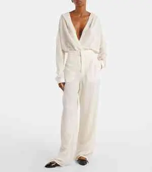 Alaïa High-rise Wide-leg Pants