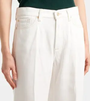 7 For All Mankind Mid-rise Wide-leg Jeans