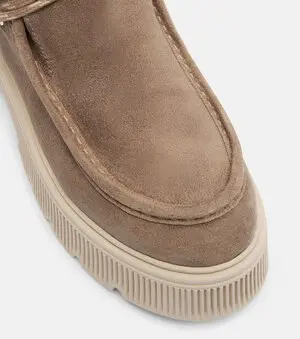 Bogner Turin Suede And Shearling Boots - Beige