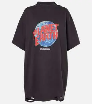 Balenciaga Drop Shoulder T-shirts For Women