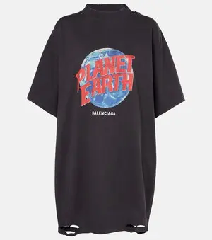 Balenciaga Planet Earth T-shirt - Black