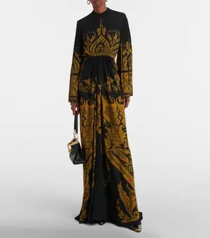 Etro Printed Crêpe Jersey Gown