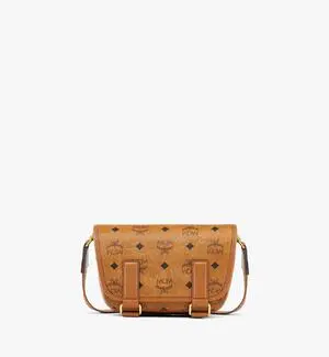 Mcm Aren Messenger Bag - Cognac