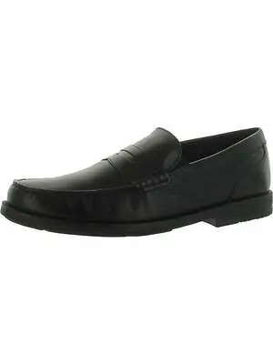 Rockport Preston Mens Leather Penny Loafers - Black