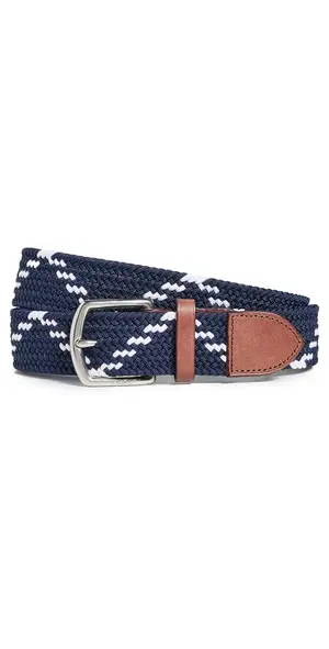 Rlx Ralph Lauren Braided Belt - Navy/white