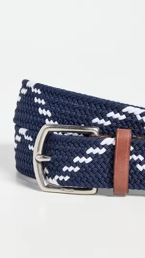 Rlx Ralph Lauren Braided Belt - Navy/white