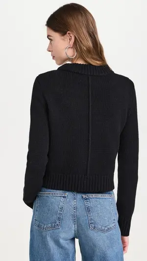 LA LIGNE Solid Mini Marin Sweater - Black