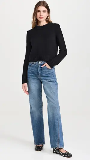 LA LIGNE Solid Mini Marin Sweater - Black