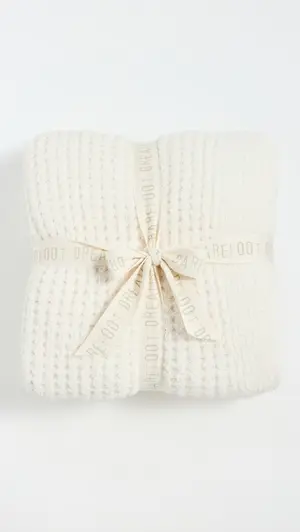 Barefoot Dreams Cozychic Waffle Throw - Cream
