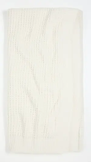 Barefoot Dreams Cozychic Waffle Throw - Cream