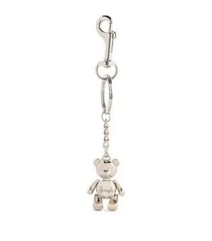 Harrods Jointed Bear Keyring - Silver