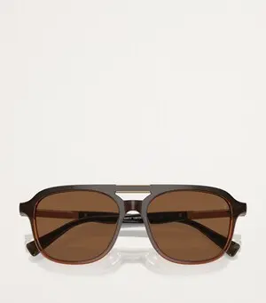 Brunello Cucinelli Acetate Bc4001s Sunglasses - Brown