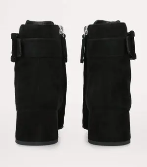 ROGER VIVIER Suede Très Vivier Polly Ankle Boots