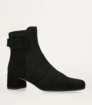 ROGER VIVIER Suede Très Vivier Polly Ankle Boots