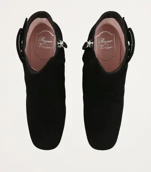 ROGER VIVIER Suede Très Vivier Polly Ankle Boots