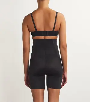 Spanx Supersculpt Totalcontour High-waisted Mid-thigh Short - Black