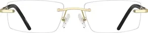 Zenni Rectangle Rimless Eyeglasses