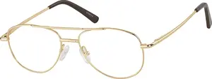 Zenni Aviator Full Rim Eyeglasses - Gold
