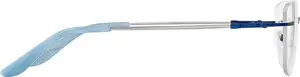 Zenni Rectangle Rimless Flex Titanium Frame Glasses - Blue