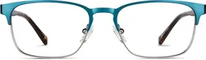 Zenni Classic Browline Mixed Frame Eyeglasses
