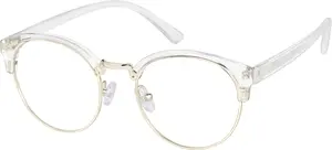 Zenni Minimalist Browline Full Rim Eyeglasses - Clear