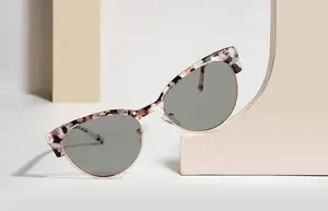 Zenni Mixed Material Cat-eye Full Rim Frame