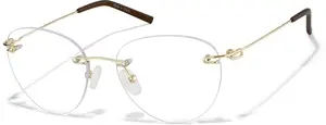 Zenni Round Eyeglasses With Metal Frame - Gold