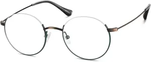 Zenni Round Eyeglasses With Metal Frame - Green