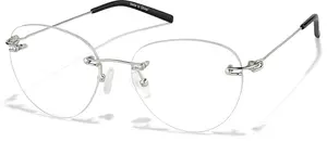 Zenni Round Eyeglasses With Metal Frame - Silver