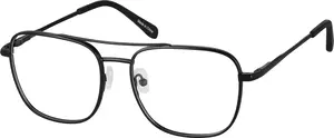 Zenni Experimental Aviator Full Rim Glasses Black