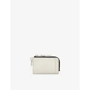 ALLSAINTS Remy Logo-debossed Square Leather Wallet 1 Size Birch White