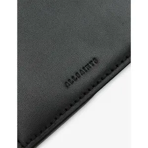 ALLSAINTS Remy Logo-debossed Square Leather Wallet - Black/silver