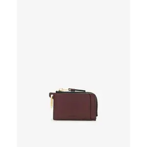 ALLSAINTS Remy Logo-debossed Square Leather Wallet 1 Size Dark Red