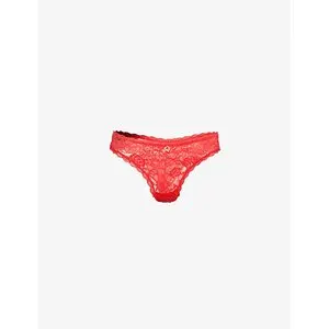 AUBADE Rosessence Mid-rise Stretch-lace Tanga Briefs Xl Gala