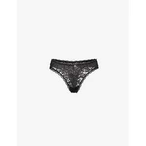 AUBADE Rosessence Mid-rise Stretch-lace Tanga Briefs - Noir