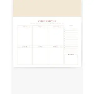 Papier Joy Weekly Paper Desk Planner 24cm X 18cm