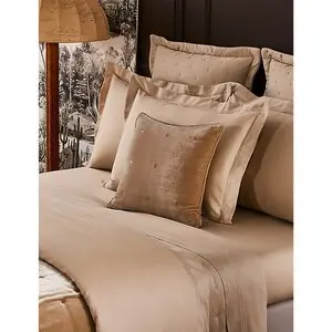YVES DELORME Triomphe Cotton-sateen Fitted Sheet - Dune