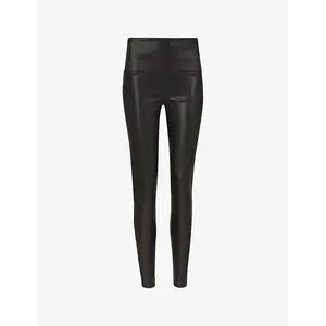 Women's high-rise leather leggings