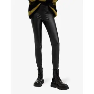 ALLSAINTS Cora High-rise Faux-leather Leggings - Black