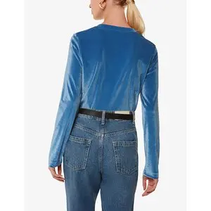 Whistles Olivia Velvet Stretch-woven Top