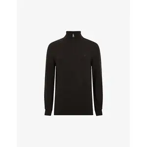 ALLSAINTS Kilburn Funnel-neck Wool-blend Jumper - Coffee Brown