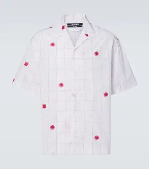 Jacquemus Checked Cotton Jacquard Bowling Shirt