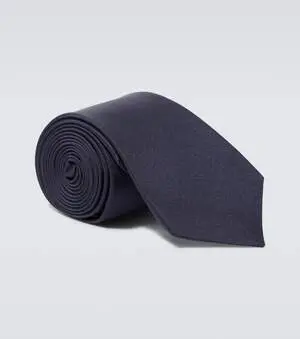 Gucci Horsebit Silk Jacquard Neck Tie - Blue