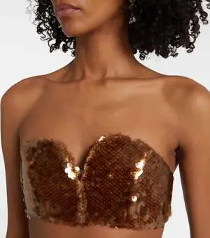 BLAZÉ MILANO Sequined Bra Top