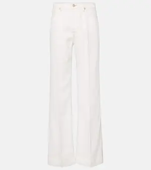 7 For All Mankind Mid-rise Wide-leg Jeans