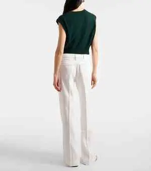 7 For All Mankind Mid-rise Wide-leg Jeans