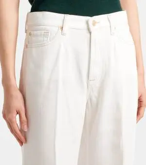 7 For All Mankind Mid-rise Wide-leg Jeans