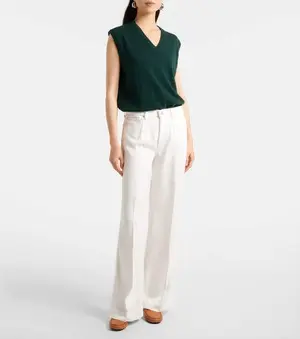 7 For All Mankind Mid-rise Wide-leg Jeans