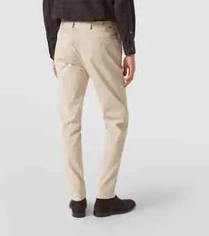 SLOWEAR Incotex Pleated Cotton Tapered Trousers