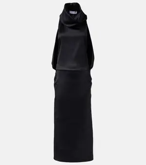 Attico Satin Midi Dress